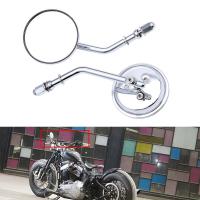 China Long Pole Rearview Mirror Motorcycle Universal Retrofit Retro Round Mirror Motorcycle Rearview Mirror for sale