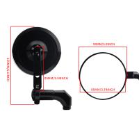 China Universal Motorcycle Parts Round Mirror Large White Mirror for Motorcycles Accessory for sale