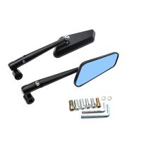 China High Quality  Motorcycle Rearview Mirror Blue Glass Mirror Square Universal Rearview Mirror for sale