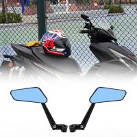 China High Quality  Motorcycle Rearview Mirror Blue Glass Mirror Square Universal Rearview Mirror for sale