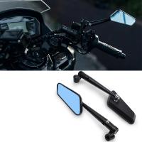 China High Quality  Motorcycle Rearview Mirror Blue Glass Mirror Square Universal Rearview Mirror for sale