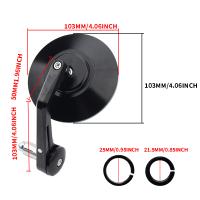 China Blue Large Circular Handle Mirror 22MM Motorcycle Rearview Mirror Motorcycle Universal Accessories Motorcycle Modification Parts for sale