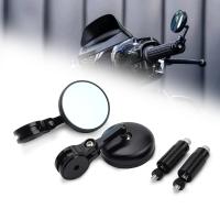 China Blue Large Circular Handle Mirror 22MM Motorcycle Rearview Mirror Motorcycle Universal Accessories Motorcycle Modification Parts for sale