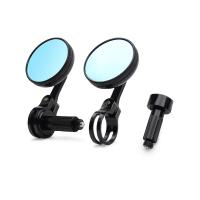 China Blue Large Circular Handle Mirror 22MM Motorcycle Rearview Mirror Motorcycle Universal Accessories Motorcycle Modification Parts for sale