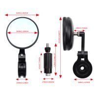 China Blue Large Circular Handle Mirror 22MM Motorcycle Rearview Mirror Motorcycle Universal Accessories Motorcycle Modification Parts for sale