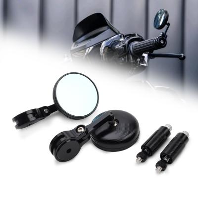 China Blue Large Circular Handle Mirror 22MM Motorcycle Rearview Mirror Motorcycle Universal Accessories Motorcycle Modification Parts for sale