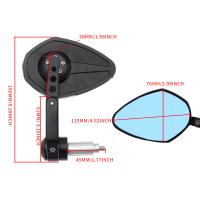 China Diamond Shaped Mirror Suitable for 22mm Handle Width Adjustable Motorcycle Rearview Mirror Motorcycle Universal Accessories for sale