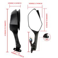China High Quality Black Universal Rearviews Motorcycles Side View Mirror With LED Turn Light Signals for sale