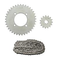 China YAYE Durable 420 428 428h Sprocket Chains CG125 BAJAJ100 CD110 AX100 GN125 BM150 Motorcycle Drive Sprocket Chain Kit Sets for sale