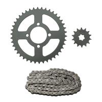 China YAYE Durable 420 428 428h Sprocket Chains CG125 BAJAJ100 CD110 AX100 GN125 BM150 Motorcycle Drive Sprocket Chain Kit Sets for sale