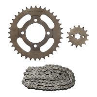 China YAYE Durable 420 428 428h Sprocket Chains CG125 BAJAJ100 CD110 AX100 GN125 BM150 Motorcycle Drive Sprocket Chain Kit Sets for sale