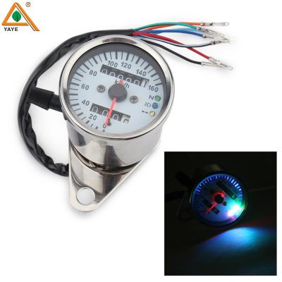China DC 12V Universal Motorcycle Odometer Speedometer Tachometer Motorbike Refit Vintage Instrument Scooter Motor Retro Meter for sale