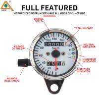 China Motorcycle Speedometer Cafe Racer Modified Tachometer Fuel Gauge12V LED Indicator  Instrument for CG125 AX100 BAJAJ100GN125 for sale