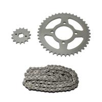 China Motorcycle Sprocket and Chain Kit for CG125 CG150 GN125 HJ125 CM125 WY125 BAJAJ CGL Repuestos Kits Sets for sale