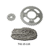China Motorcycle Sprocket and Chain Kit for CG125 CG150 GN125 HJ125 CM125 WY125 BAJAJ CGL Repuestos Kits Sets for sale
