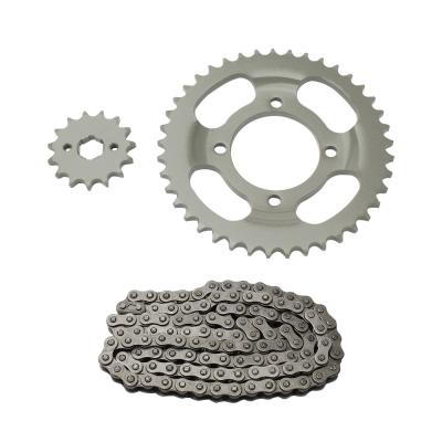 China Motorcycle Sprocket and Chain Kit for CG125 CG150 GN125 HJ125 CM125 WY125 BAJAJ CGL Repuestos Kits Sets for sale