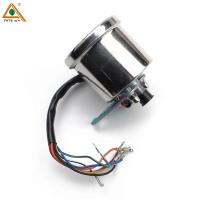 China New Retro Modified 12v Three Light Two Mileage LED Digital Instrument Display Waterproof Motorcycle Speedometer for sale