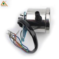 China New Retro Modified 12v Three Light Two Mileage LED Digital Instrument Display Waterproof Motorcycle Speedometer for sale