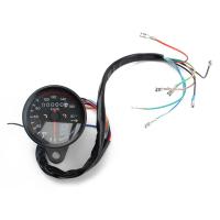 China Hot Selling RTS Universal Motorcycle Dual Odometer Speedometer Gear Digital Display with LED Indicator for sale