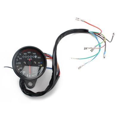 China Hot Selling RTS Universal Motorcycle Dual Odometer Speedometer Gear Digital Display with LED Indicator for sale