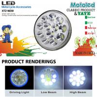 China YAYE Front Driving Light 5-3/4 5.75 Inch GN125 12 LED Accessory White High Low Beam Blue DRL Motorcycle Headlight for sale