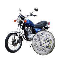 China YAYE Front Driving Light 5-3/4 5.75 Inch GN125 12 LED Accessory White High Low Beam Blue DRL Motorcycle Headlight for sale