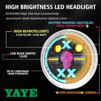 China YAYE 6 Inch CM125 Red Skull DRL LED Accessory Motorcycle High Low Beam DRL Headlight with Optical Lens for sale