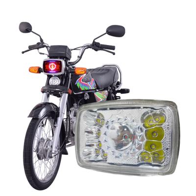 China YAYE Classic Product CD70 CG125 Built in Semi-assembly 18 Lamp Red Angel Eye DRL Motorcycle LED Accessory Headlight for sale