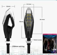 China Motorcycle Signal Lights Indicators Flowing Turn Stop Signal Blinkers Front Rear Lights 14 LED 12V Motorbike LED Indicator Amber for sale