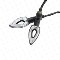 China Universal 12V L ED Light for Motorcycle Turn Signal Light Black/Red/Blue/Orange Color Moto Working Indicator Light for sale