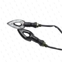 China Universal 12V L ED Light for Motorcycle Turn Signal Light Black/Red/Blue/Orange Color Moto Working Indicator Light for sale