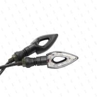 China Universal 12V L ED Light for Motorcycle Turn Signal Light Black/Red/Blue/Orange Color Moto Working Indicator Light for sale