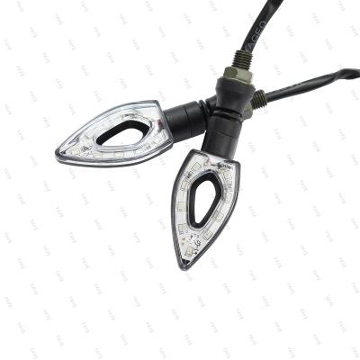 China Universal 12V L ED Light for Motorcycle Turn Signal Light Black/Red/Blue/Orange Color Moto Working Indicator Light for sale