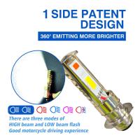 China YAYE Motorcycle Led Bulb Red Blue White High Low Beam Flash P15D H6M Motorcycle Motorbike DC12V 8W 800LM for sale