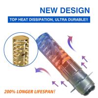 China YAYE Motorcycle Led Bulb Red Blue White High Low Beam Flash P15D H6M Motorcycle Motorbike DC12V 8W 800LM for sale