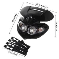 China Dual LED Headlamp for Motorbikes and ATV 12V Plastic Front Fairing Lamp for Dirt Pit Bikes and Lo Beam Motorbike Headlight for sale