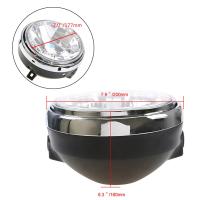 China Motorbike Modification Parts Headlamp LED Indicator Light Round Modified Headlamp Waterproof Plastic for CB400/900 CB750 for sale