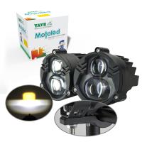 China YAYE Exploradoras Para Moto Laser Projector Lens Motorcycle Fog Light Differential Projector Amarillo Blanco Luz De Carretera for sale