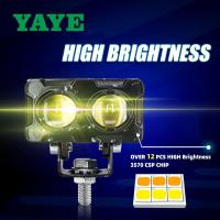 China YAYE Exploradoras Para Moto Luces Mini Spot Light Led Lente De Doble Proyector Amarillo Blanco 20W 2000LM for sale