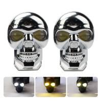 China 3inch  40W Dual Color Led Spotlight Auxillary Motorcycle External Spotlight Skull Motorcycle Headlight Fog Lamp for sale