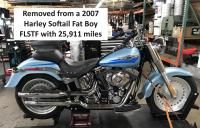 China Black Leather Motorcycle Rear Seat Passenger Seat Compatible With Harley-Davidson Softail Fat Boy Night Train Springer 2006-2017 for sale