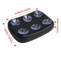 China Motorcycle rear seat passenger cushion, black suction cup type, 8 suction cups ,6 suction cups, small seat cushion suitable for Harley-Davidson 883, 1200, 48 Chopper Bobber, universal motorcycle seat for sale