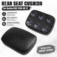 China 6-Suction Cup Motorcycle Rear Seat, Alligator Leather Texture, Rectangular Rear Seat Cushion for Harley-Davidson 883 1200 Choppers Bobber for sale