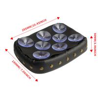 China Motorcycle seat, black and brown vintage studded rear seat cushion, rear passenger cushion seat, 8 suction cups, for Harley Sportster Dyna Custom Chopper. for sale