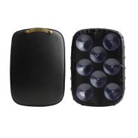 China Motorcycle seat, black and brown vintage studded rear seat cushion, rear passenger cushion seat, 8 suction cups, for Harley Sportster Dyna Custom Chopper. for sale
