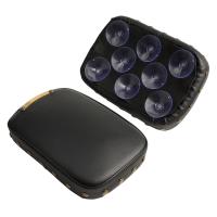 China Motorcycle seat, black and brown vintage studded rear seat cushion, rear passenger cushion seat, 8 suction cups, for Harley Sportster Dyna Custom Chopper. for sale