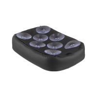 China Motorcycle seat, black retro diamond pattern rear seat cushion, rear passenger cushion seat, 8 suction cups, suitable for Harley Sportster Dyna Custom Chopper. for sale