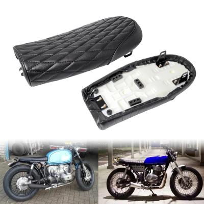 China Motorcycle bench double seat cushion, Cafe Racer saddle flat seat cushion, suitable for Honda CG CB200 CB350 CL350 CB400 for sale