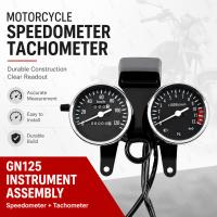 China New speedometer/dashboard for Suzuki GN125 and GN150 motorcycles, mechanical version, including tachometer, odometer, and speedometer. for sale