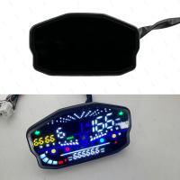 China Universal LED Screen Display Motorcycle Speedometer Digital Tachometer Dashboard Fuel Gauge for Honda Ducati Yamaha for sale